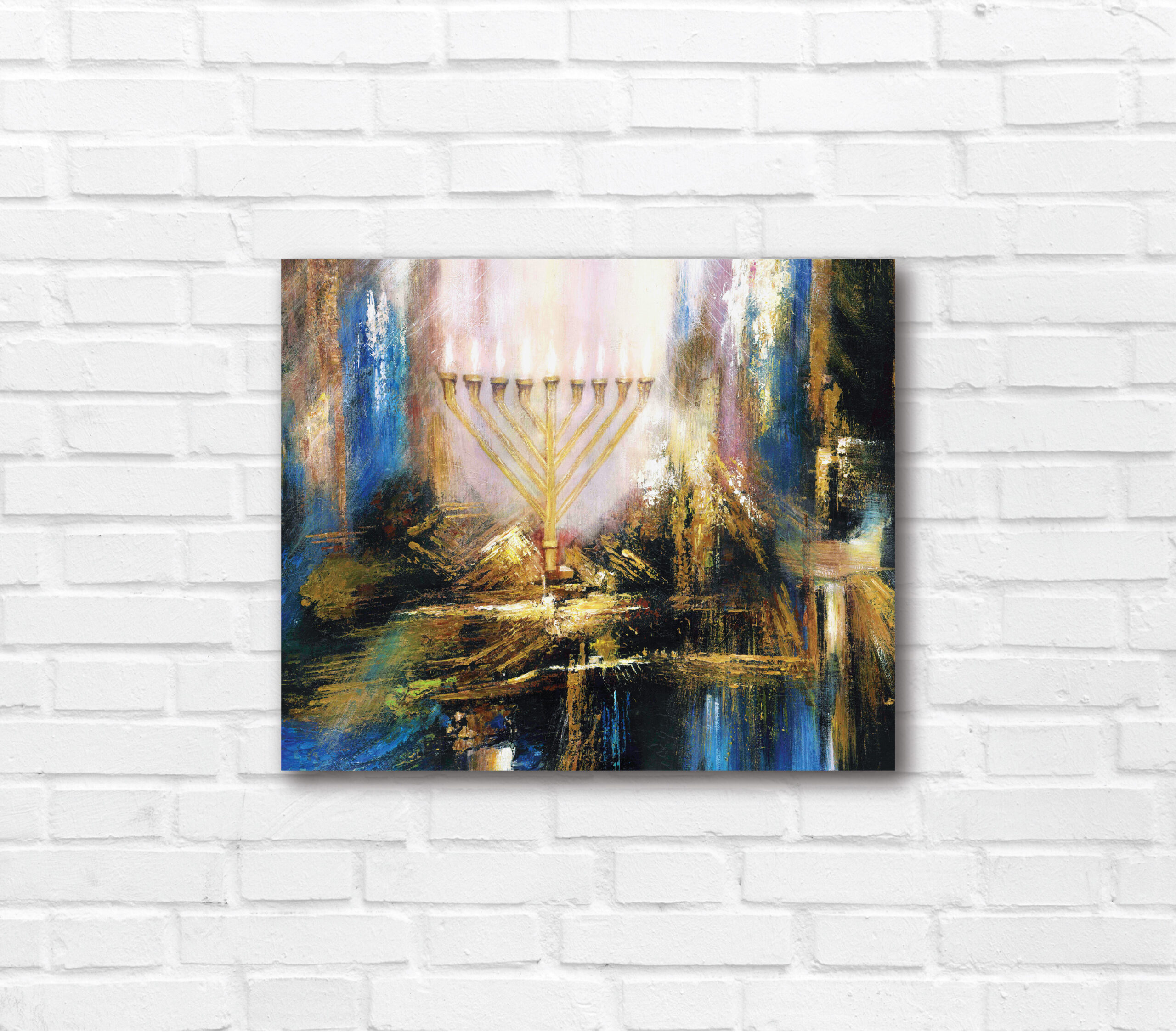 The Temple Menorah - Original Yossi Bitton Fine Art